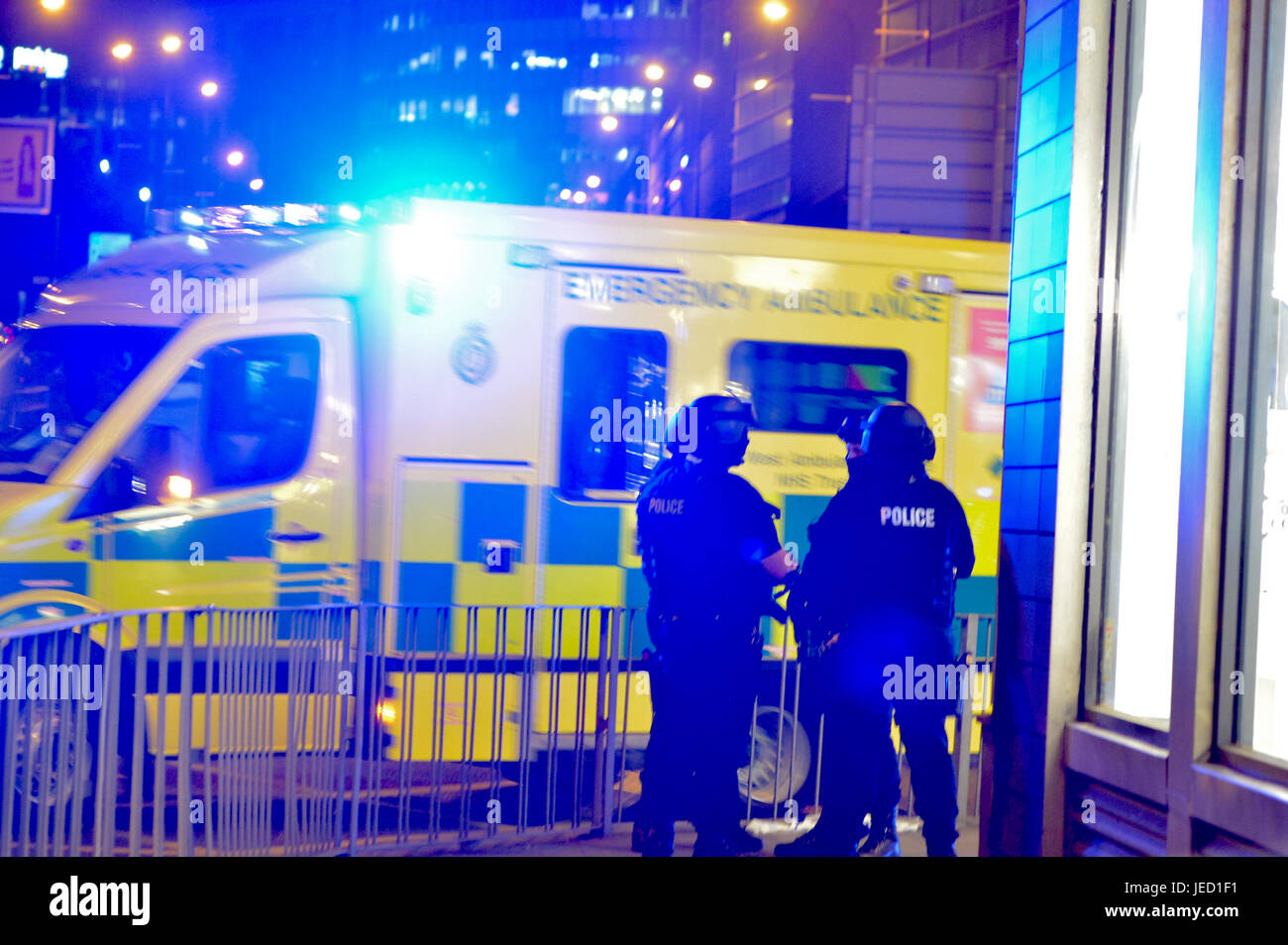 The aftermath of the terror attack at the Ariana Grande concert at the ...