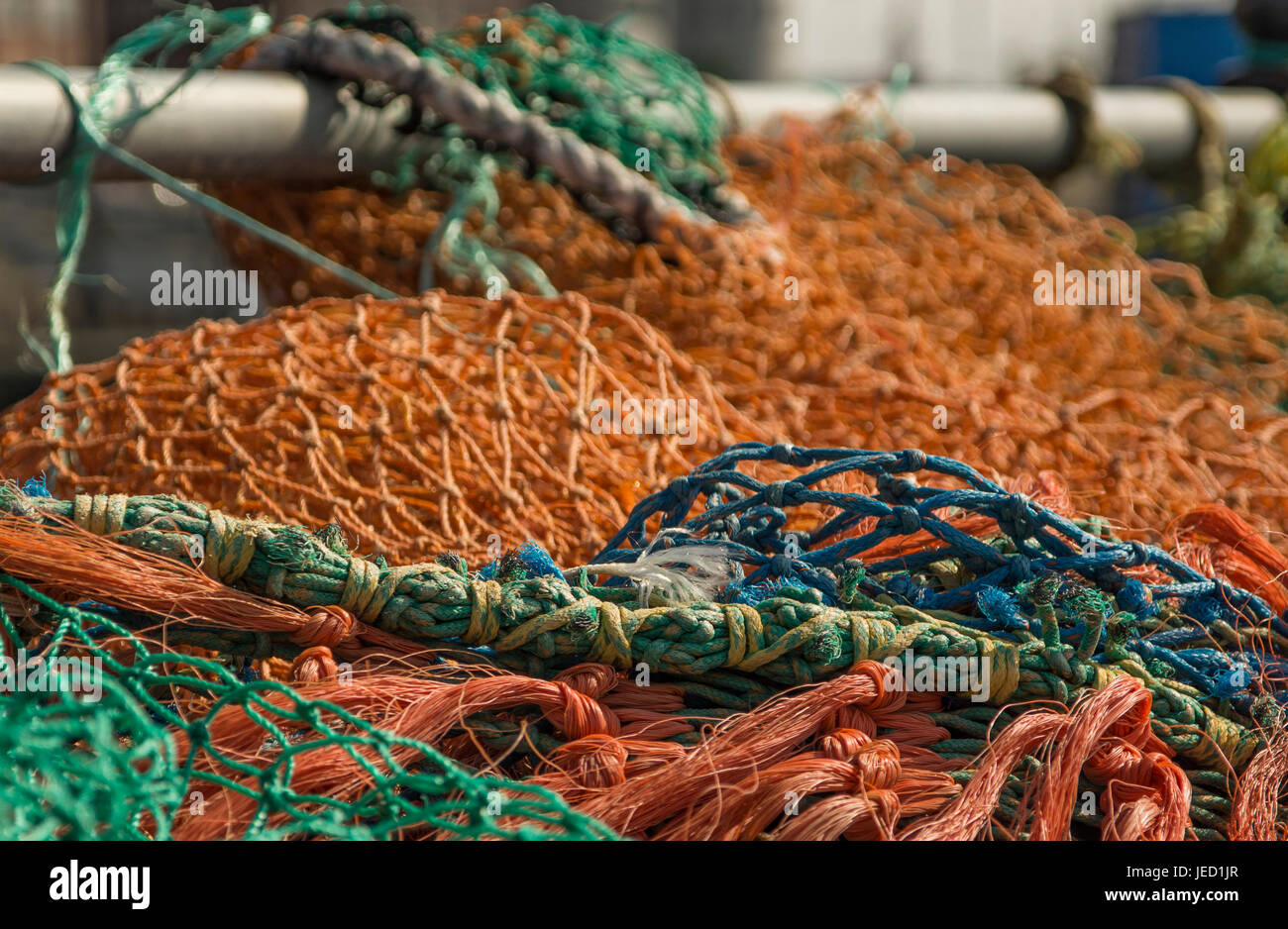 Fishing nets and ropes Stock Photo - Alamy