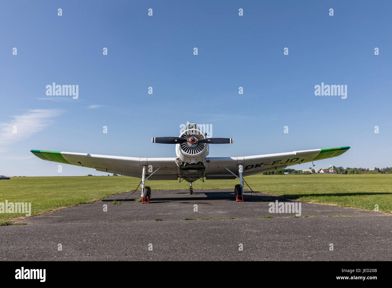 Zbraslavice, Czech Republic - May 29, 2017. Zlin Z-37 Cmelak - Czech ...