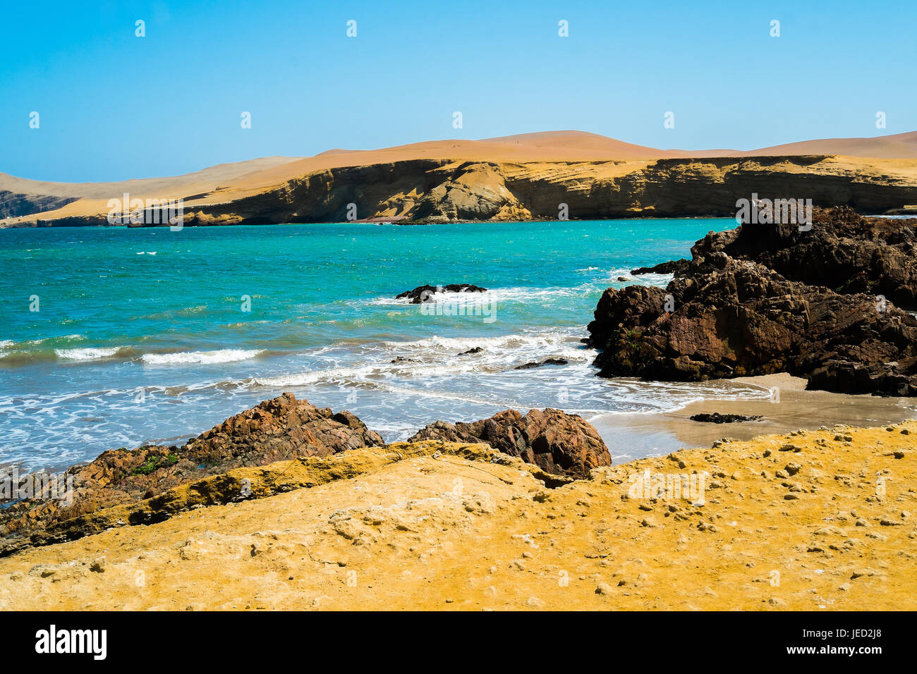 Beach in Paracas National Reserve, Peru Stock Photo - Alamy