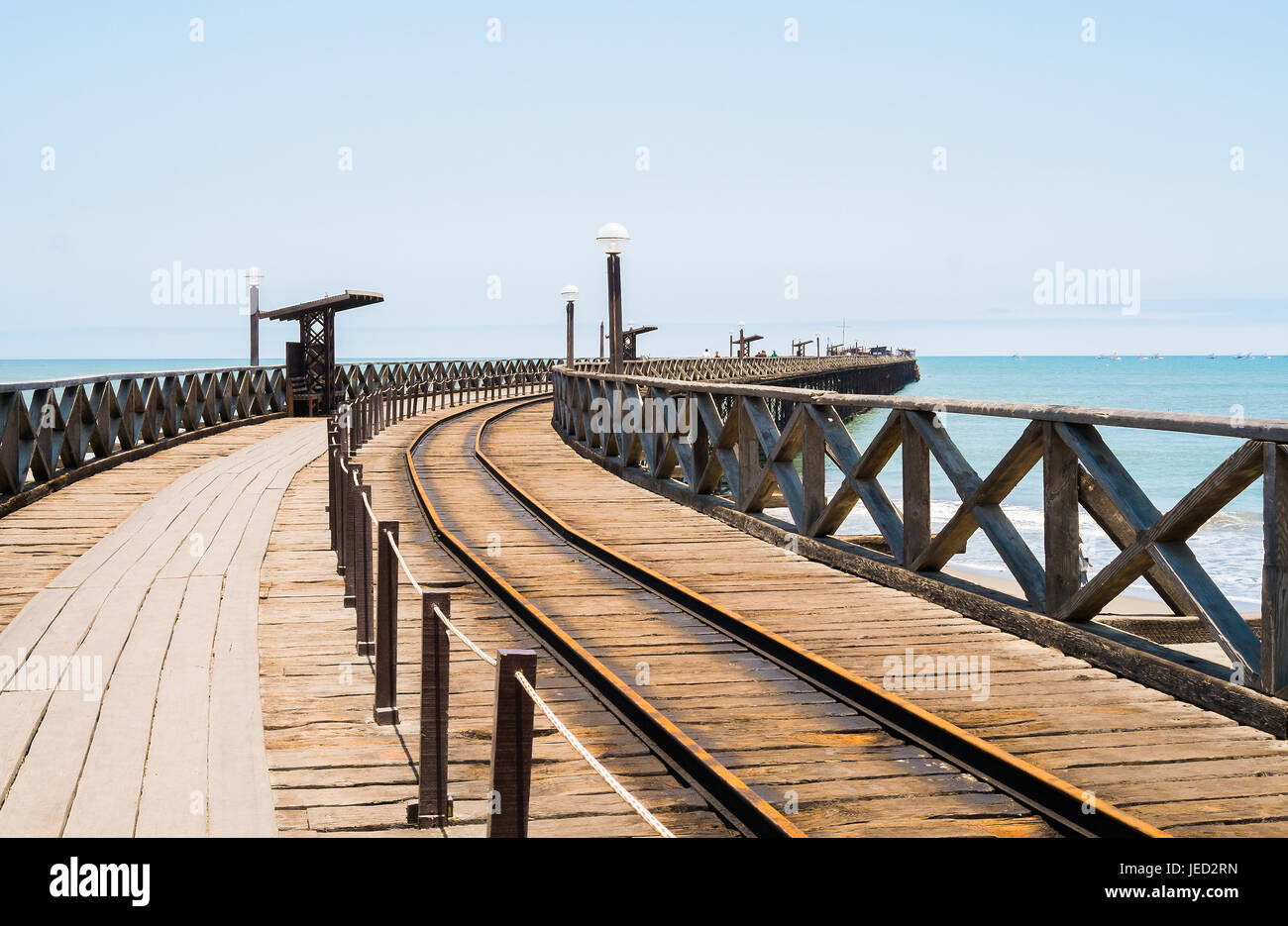 Old wooden pier in Pimentel, Chiclayo, Peru Stock Photo - Alamy