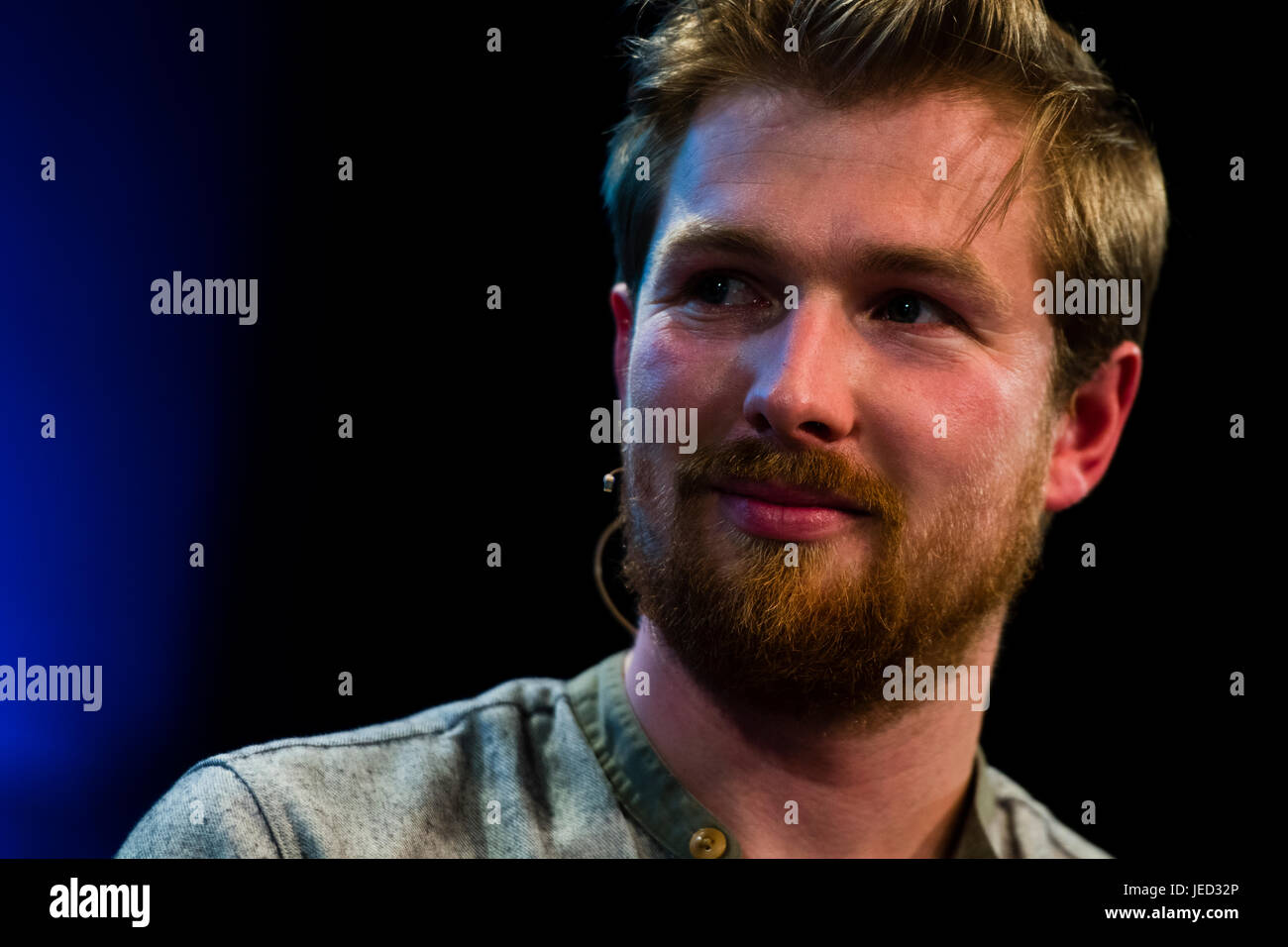 George Butler, reportage illustrator and war artist. at the 2017 Hay ...