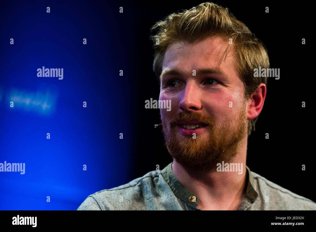 George Butler, reportage illustrator and war artist. at the 2017 Hay ...