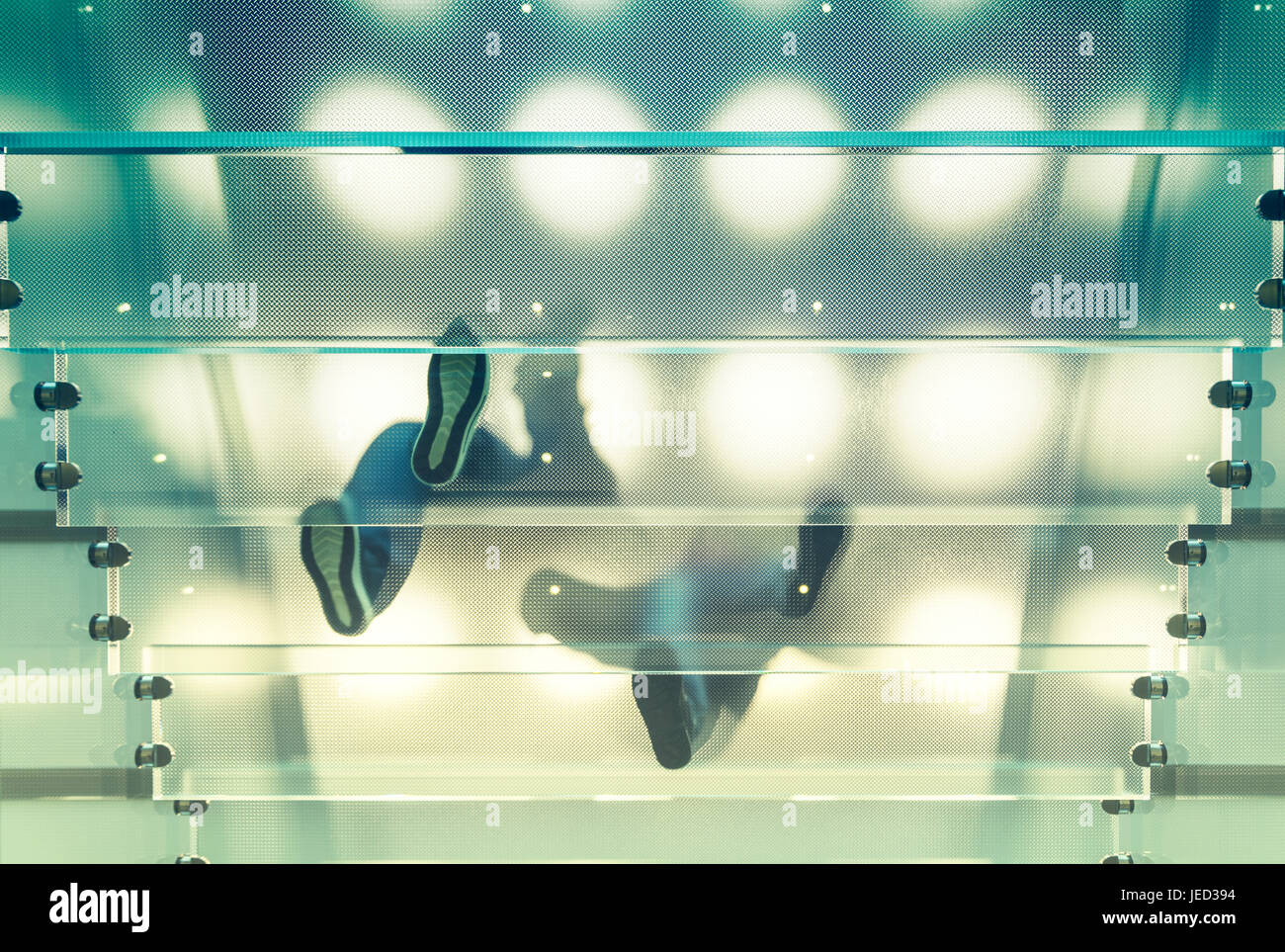 People walking on glass floor hi-res stock photography and images - Alamy