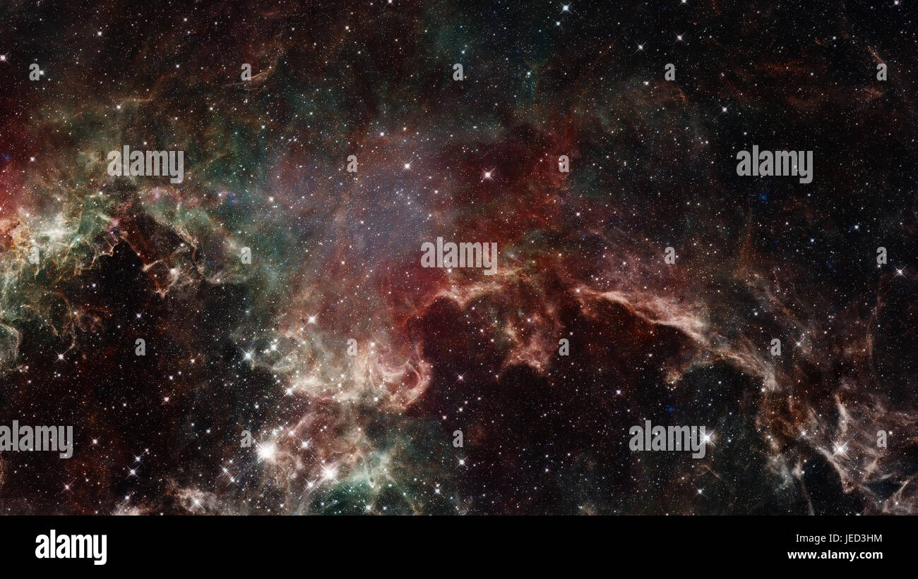 Colorful space nebula with stars. Elements of this image furnished by ...