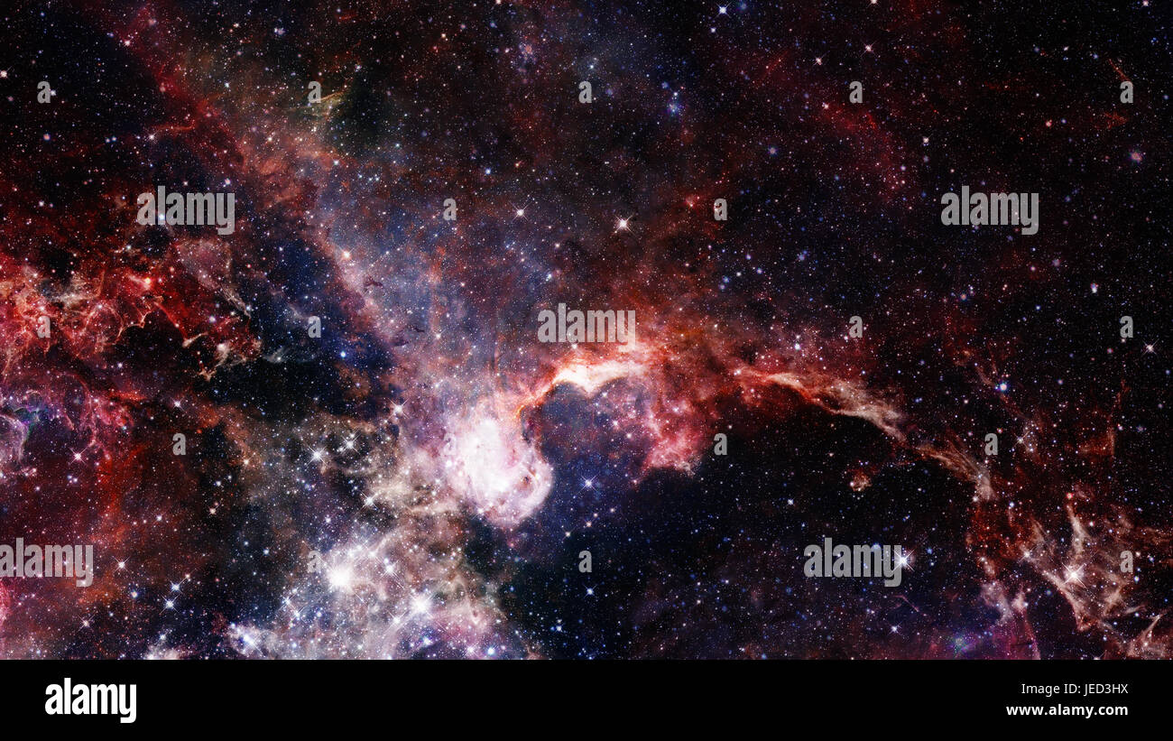 Colorful space nebula with stars. Elements of this image furnished by ...