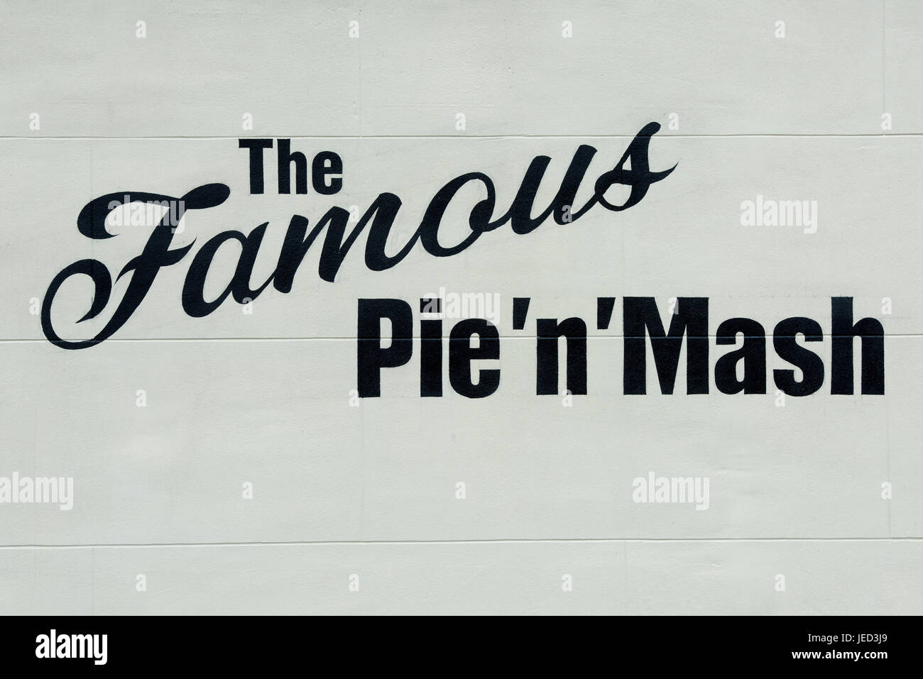 Pie n mash sign hi-res stock photography and images - Alamy
