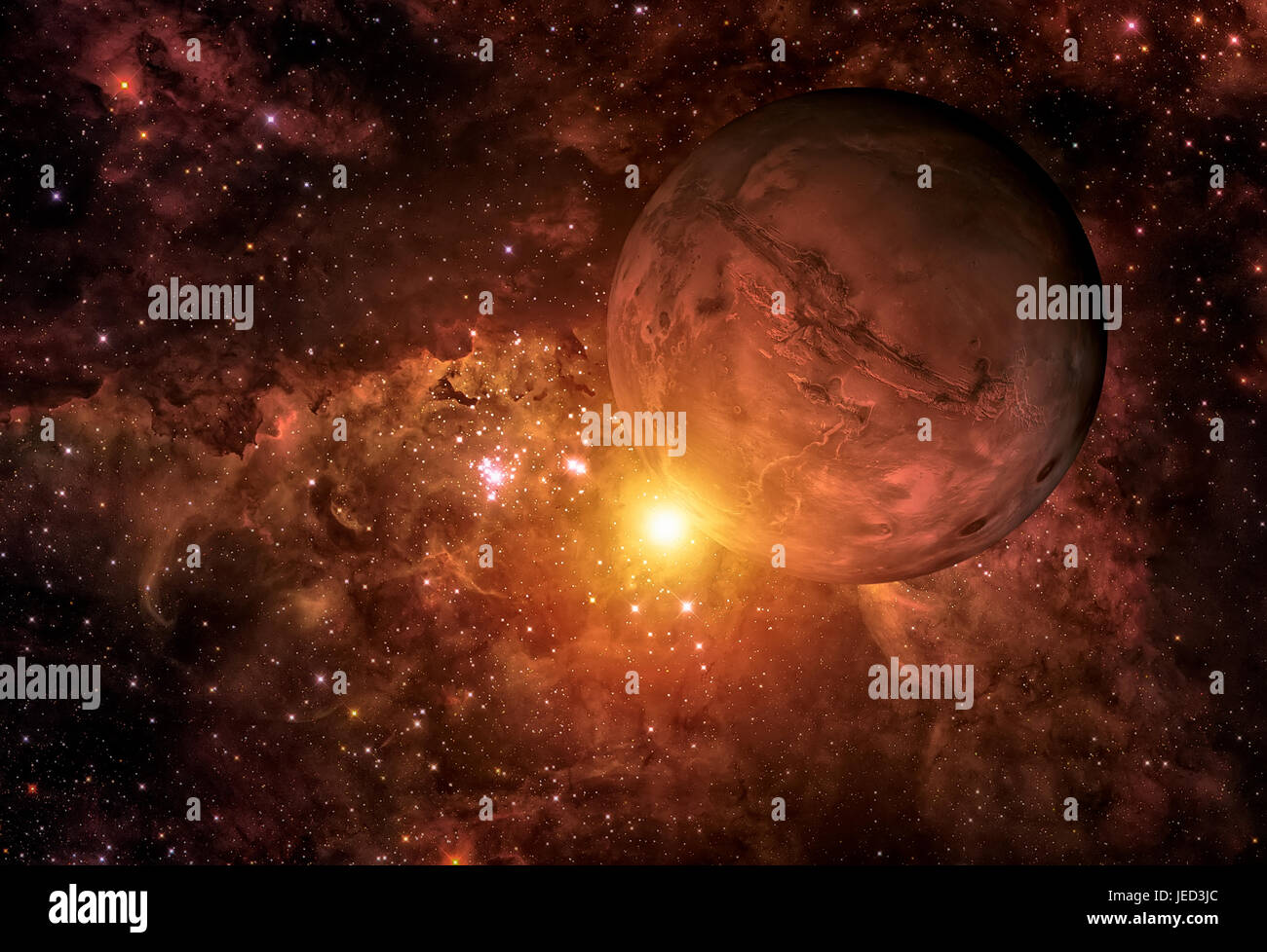 Solar System - Mars. It is the fourth planet from the Sun. Mars is a ...