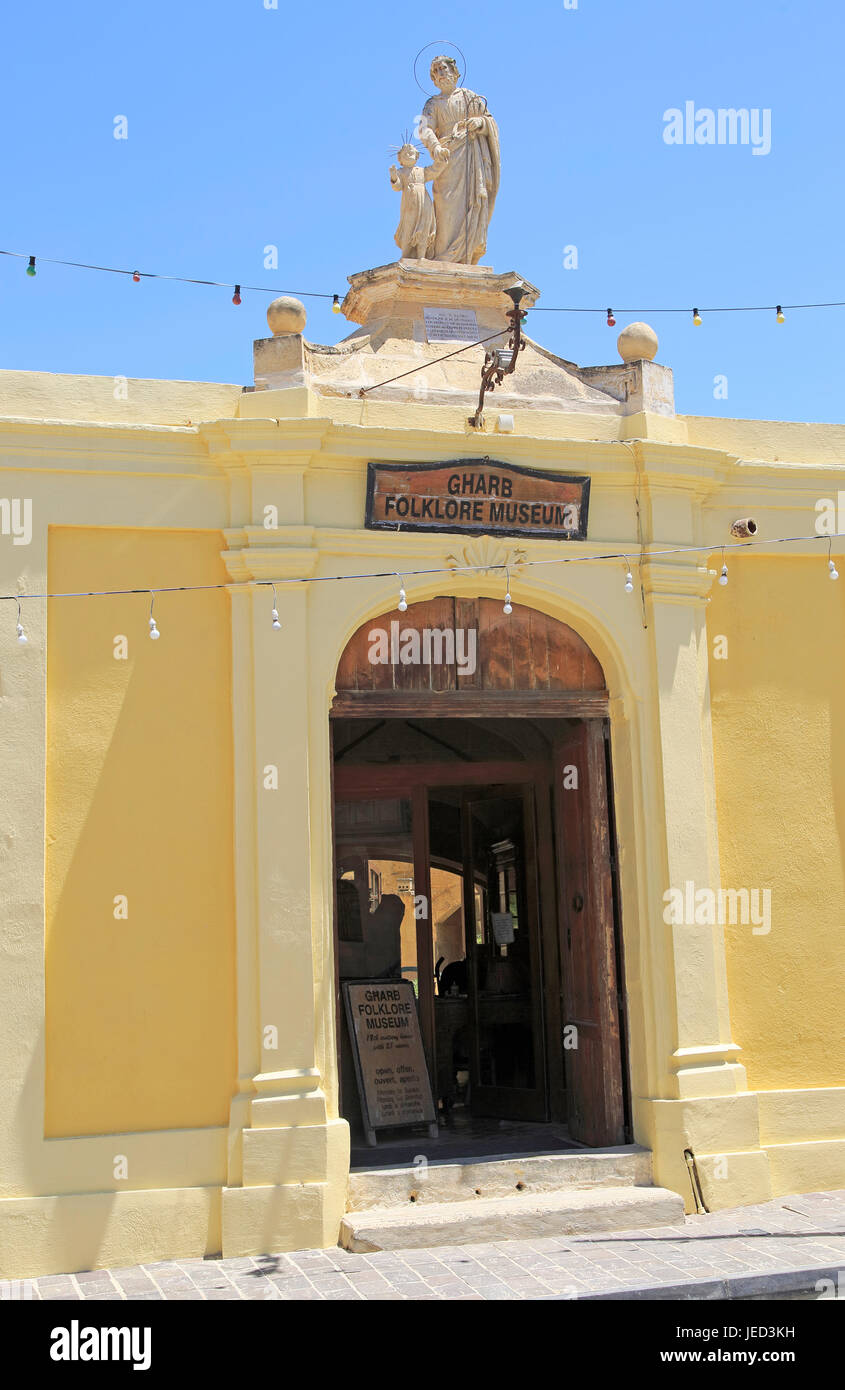 Folklore museum in village of Gharb, Gozo, Malta Stock Photo - Alamy