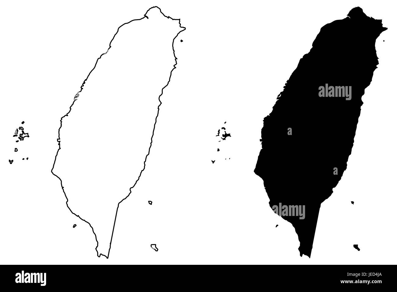 Taiwan map vector illustration, scribble sketch Taiwan Stock Vector ...