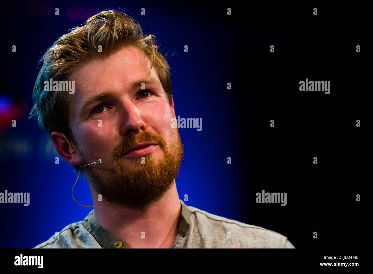 George Butler, reportage illustrator and war artist. at the 2017 Hay ...