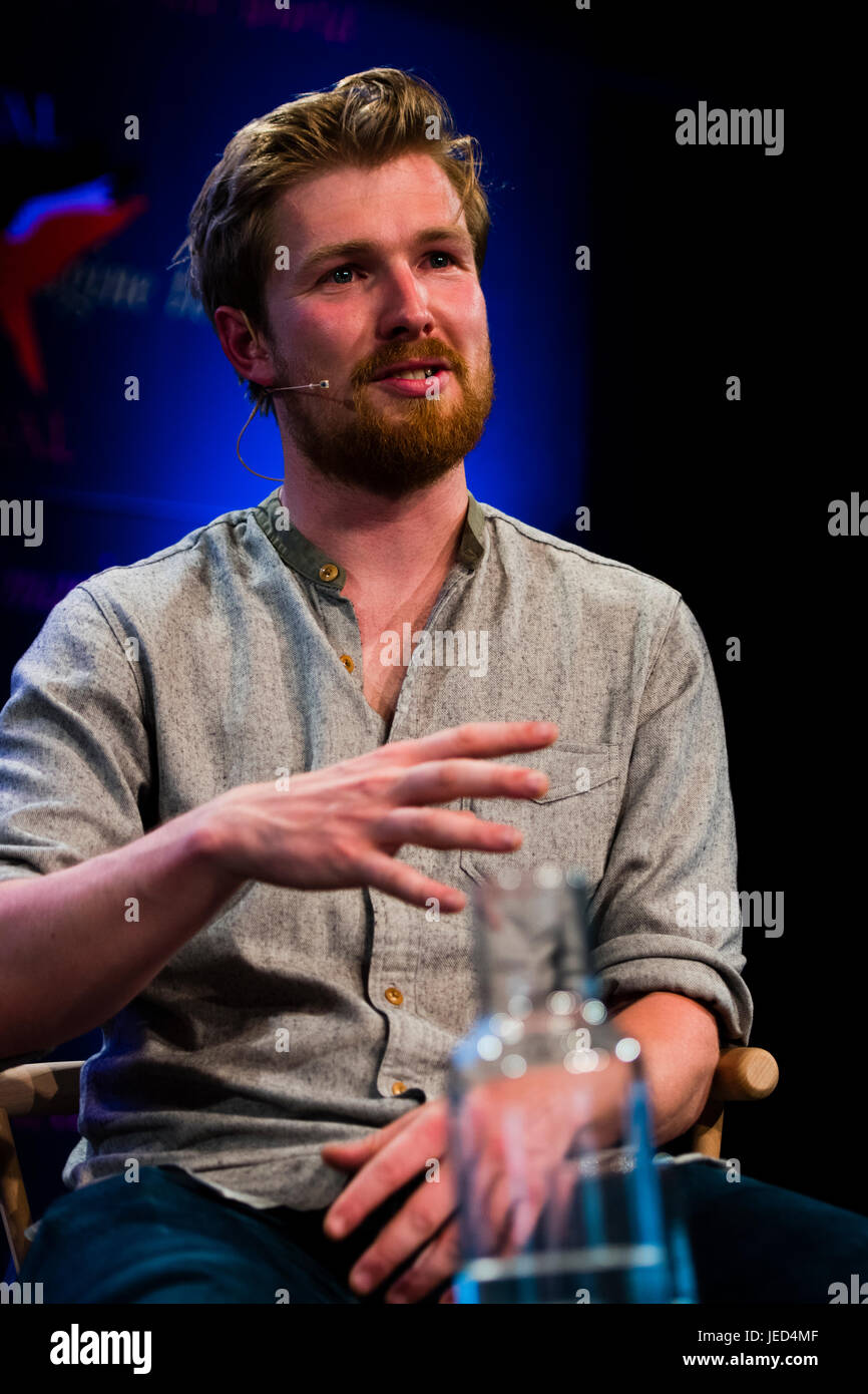 George Butler, reportage illustrator and war artist. at the 2017 Hay ...