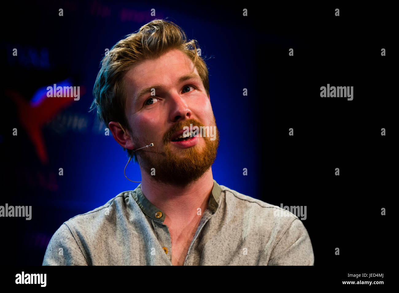 George Butler, reportage illustrator and war artist. at the 2017 Hay ...