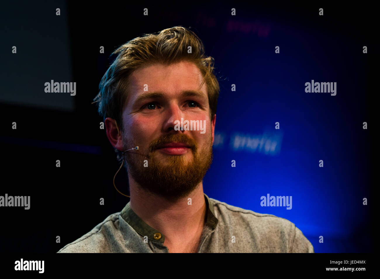 George Butler, reportage illustrator and war artist. at the 2017 Hay ...