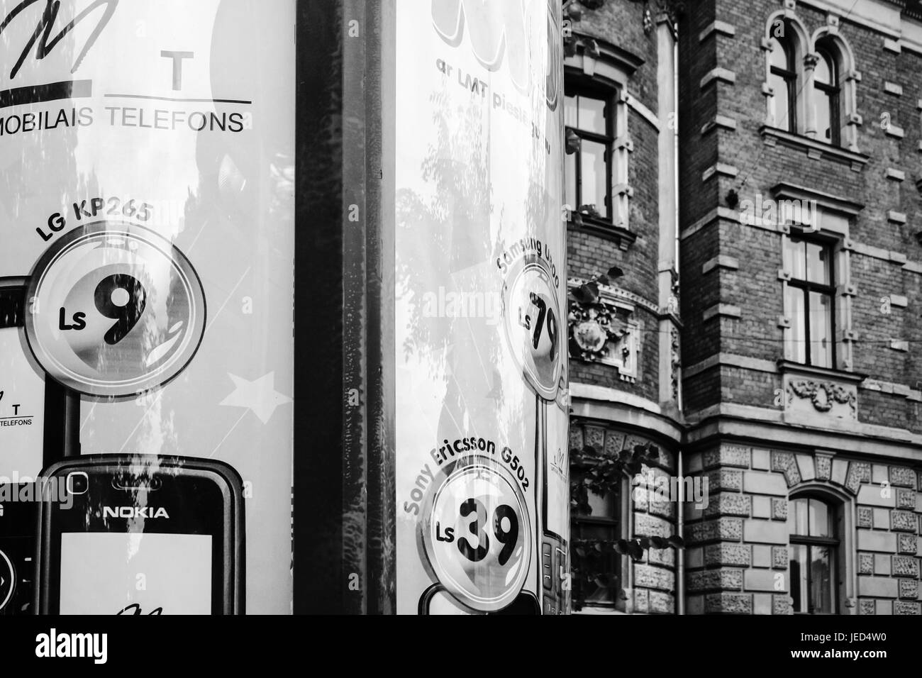 Billboard city centre Black and White Stock Photos & Images - Alamy