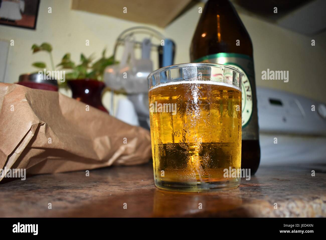 An Ice Cold Beer on a Nice Day Stock Photo - Alamy