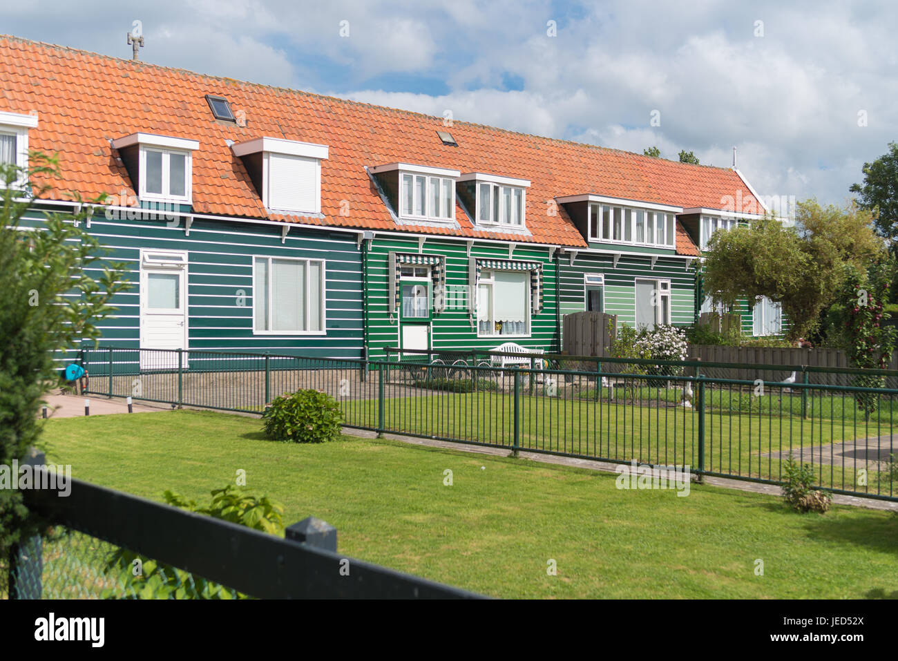 MARKEN, NETHERLANDS - AUGUST 27, 2016: Typical wooden houses on the ...