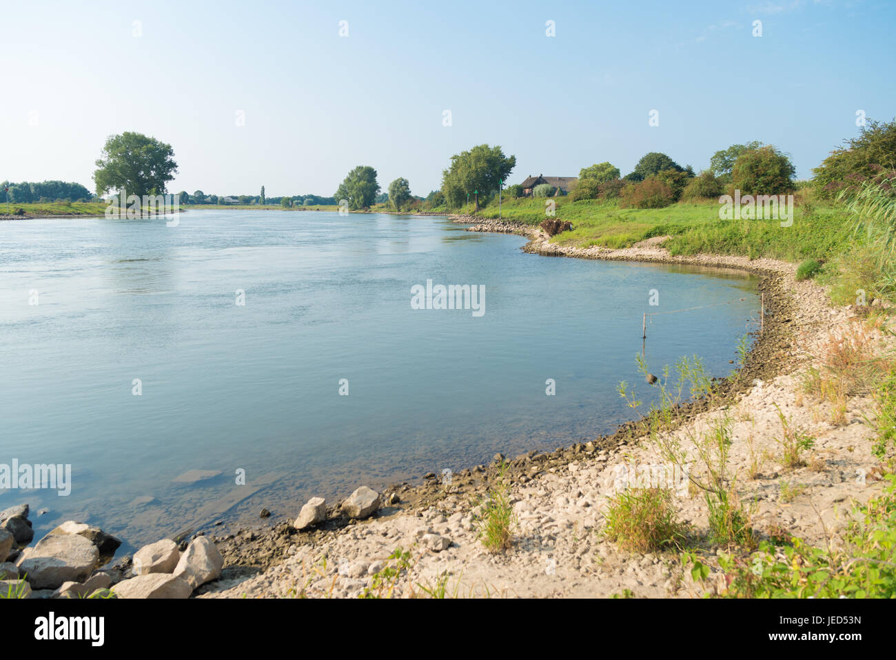 shoreline of the dutch IJssel river Stock Photo - Alamy