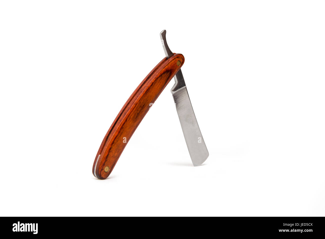 Vintage straight razor isolated on white background Stock Photo - Alamy