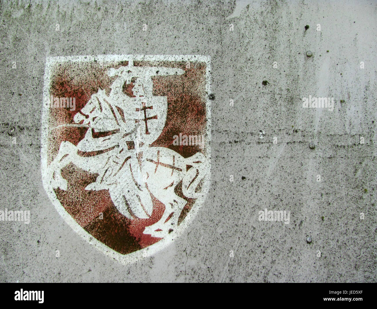 Horseman with a sword, on the wall. The Pahonia - declared cultural ...