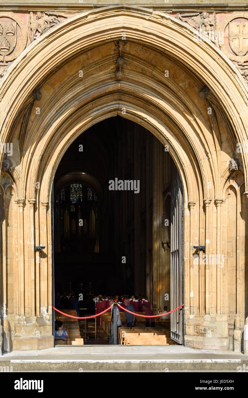 Main entrance to the norman built (eleventh century AD) christian ...