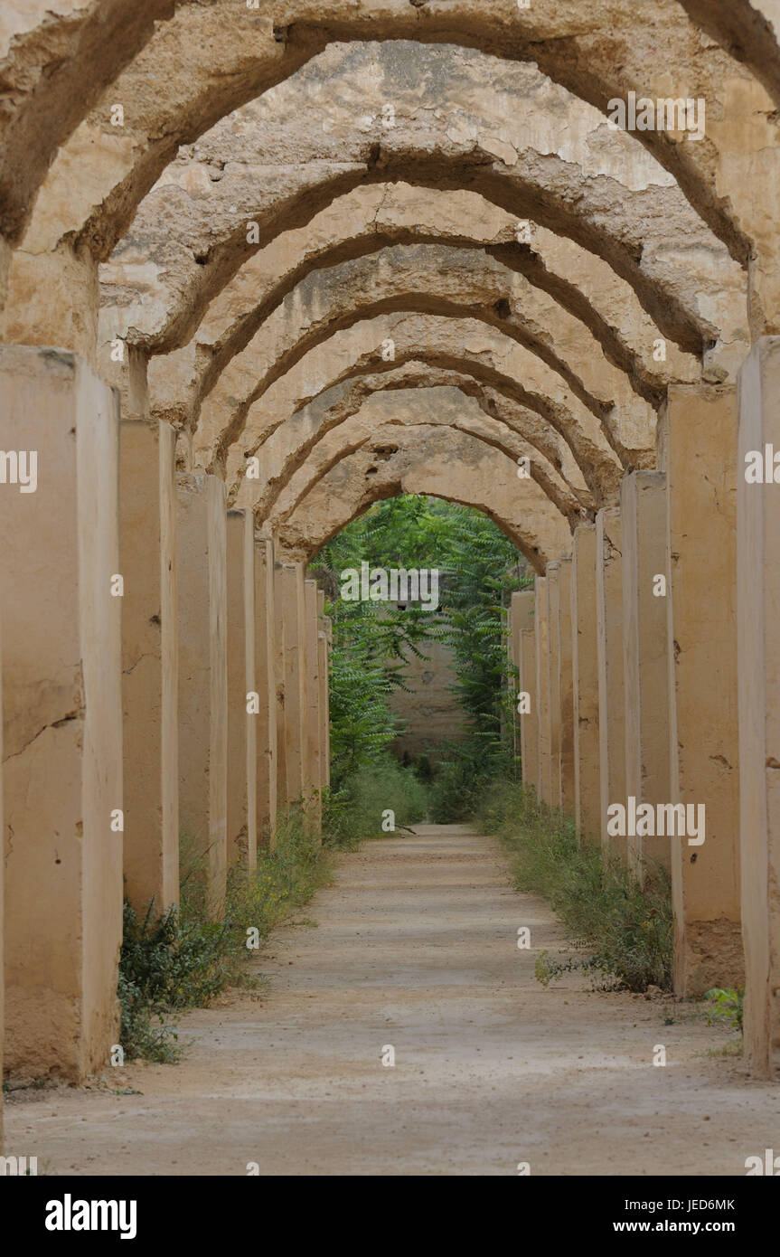 Heri it Souani, granary, stables, old, Meknes, Morocco, Africa Stock ...