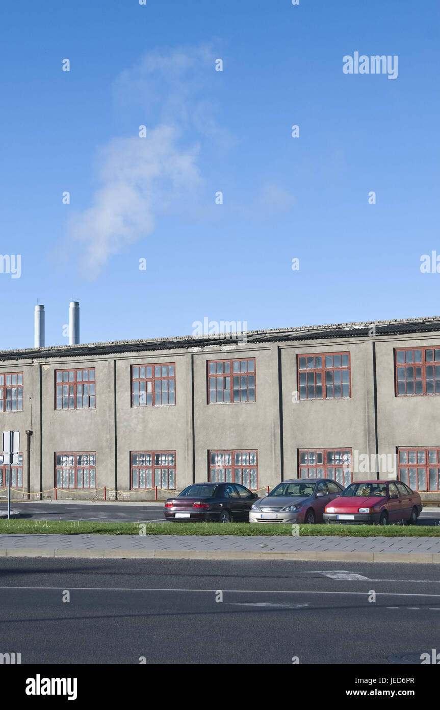 Factory, building, outside, conception, facade, factory, building ...