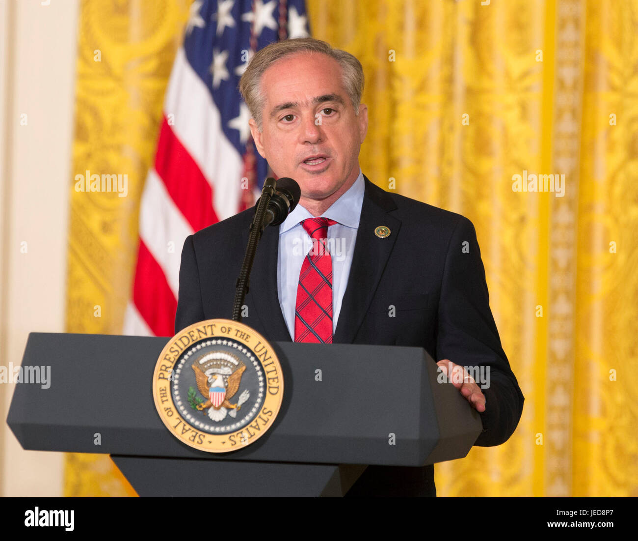 United States Secretary of Veterans Affairs Dr. David Shulkin speaks at ...