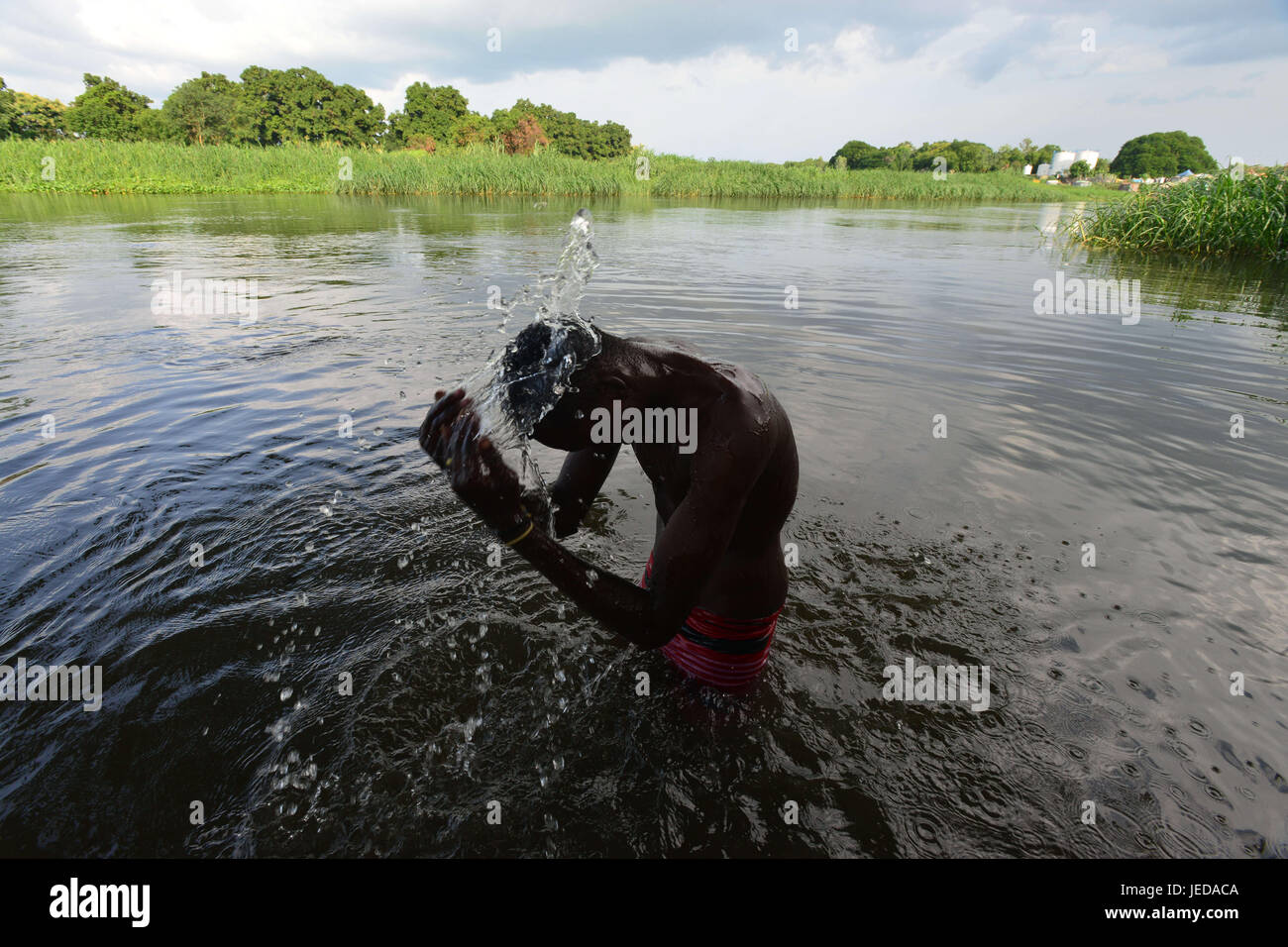 Juba, Central Equatorial, South Sudan. 23rd June, 2017. A young Muslim ...