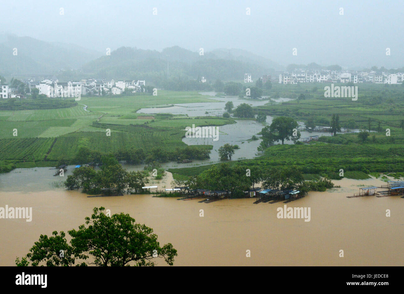 Wuyuan, China's Jiangxi Province. 24th June, 2017. The Yueliangwan ...