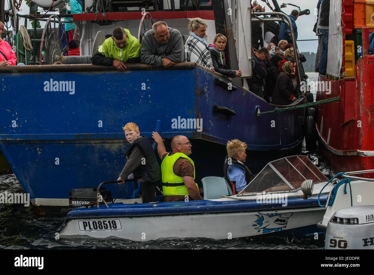 Puck, Poland. 24th June, 2017. Fishing boats are seen during the annual ...