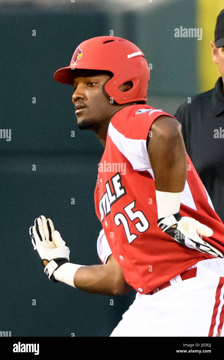 Omaha, NE USA. 22nd June, 2017. Louisville's Josh Stowers #25 dances on ...
