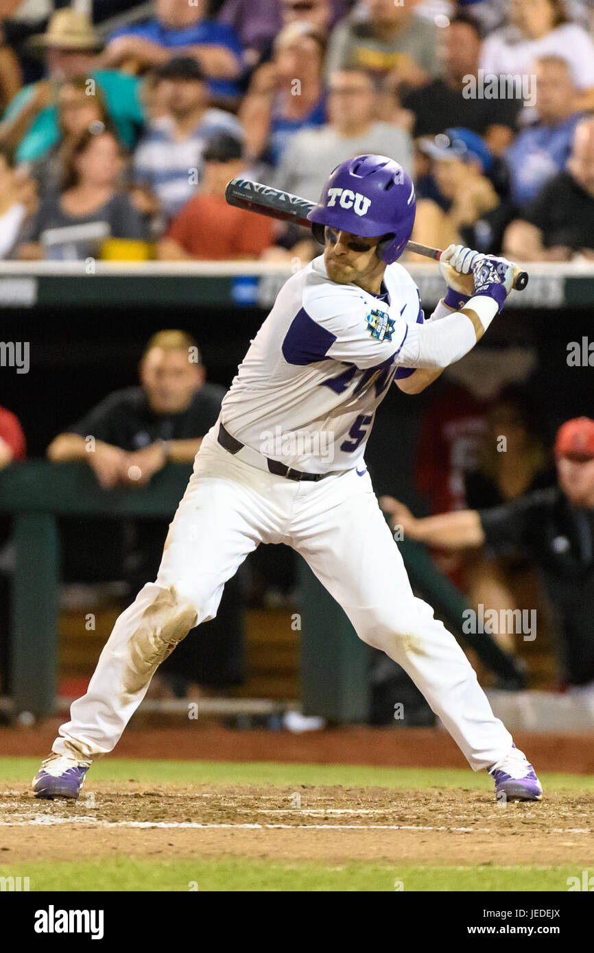 Omaha, NE USA. 22nd June, 2017. TCU's Ryan Merrill #5 in action during ...