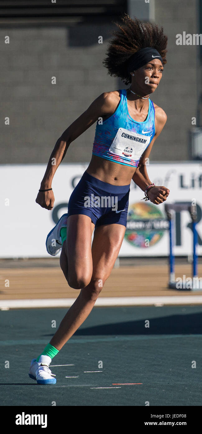 Sacramento, CA. 23rd June, 2017. Women's High Jumper Vashti Cunningham ...