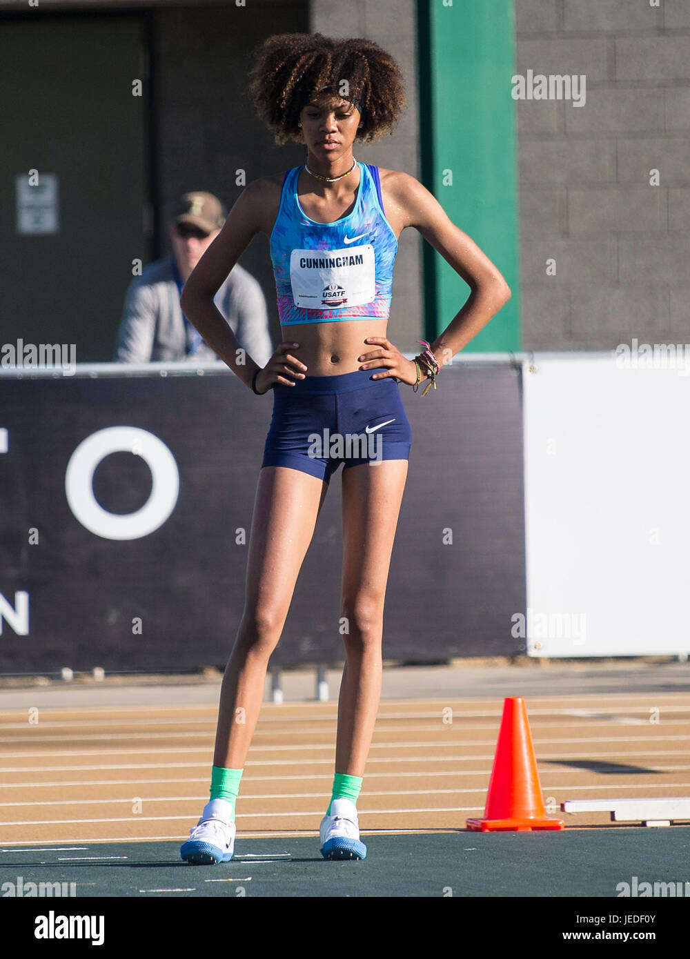 Sacramento, CA. 23rd June, 2017. Women's High Jumper Vashti Cunningham ...