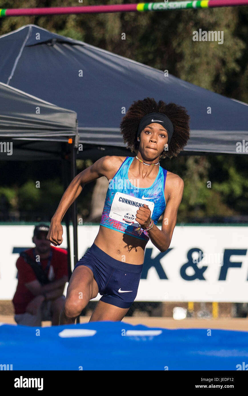 Sacramento, CA. 23rd June, 2017. Women's High Jumper Vashti Cunningham ...