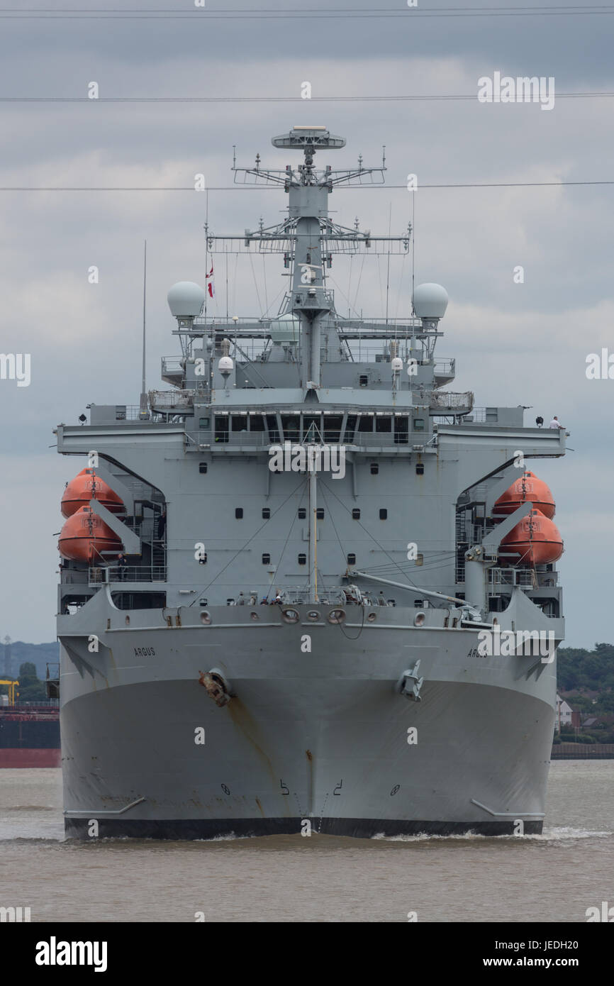 RFA Argus visiting Greenwich in London Stock Photo - Alamy