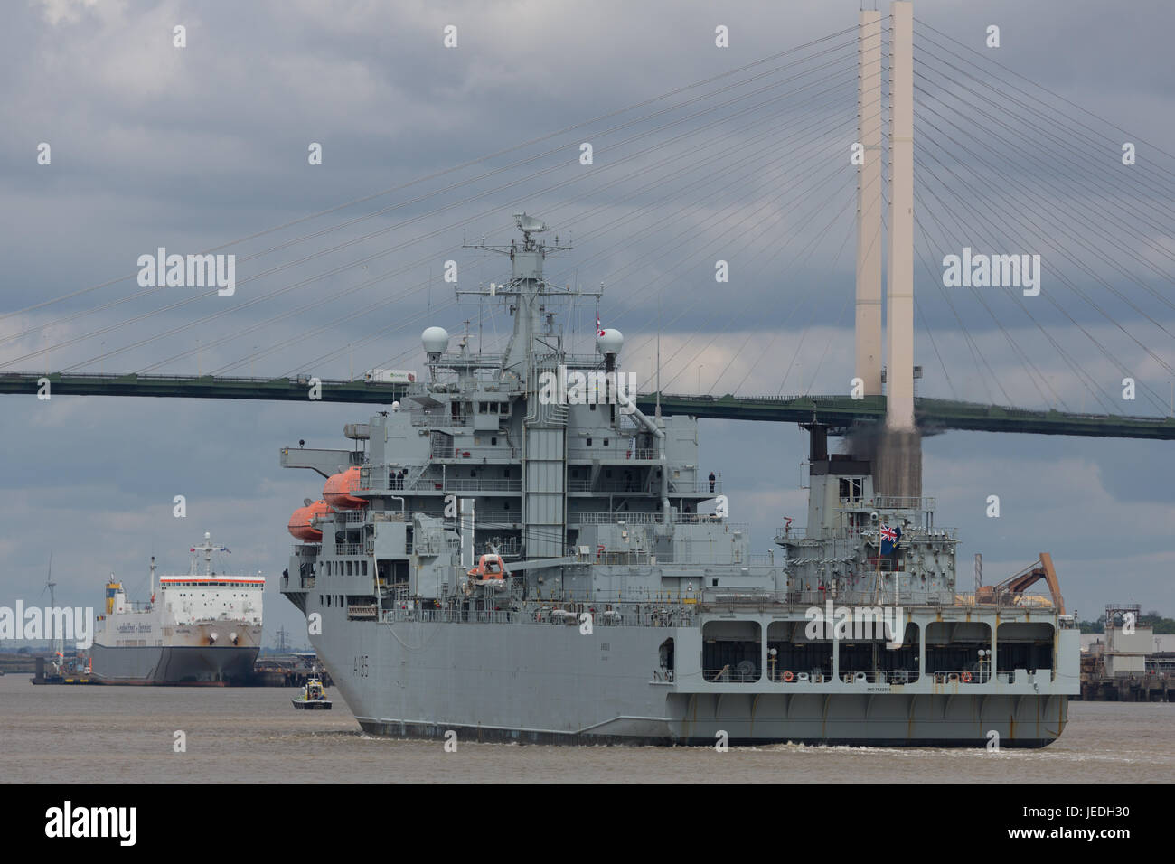 RFA Argus visiting Greenwich in London Stock Photo - Alamy