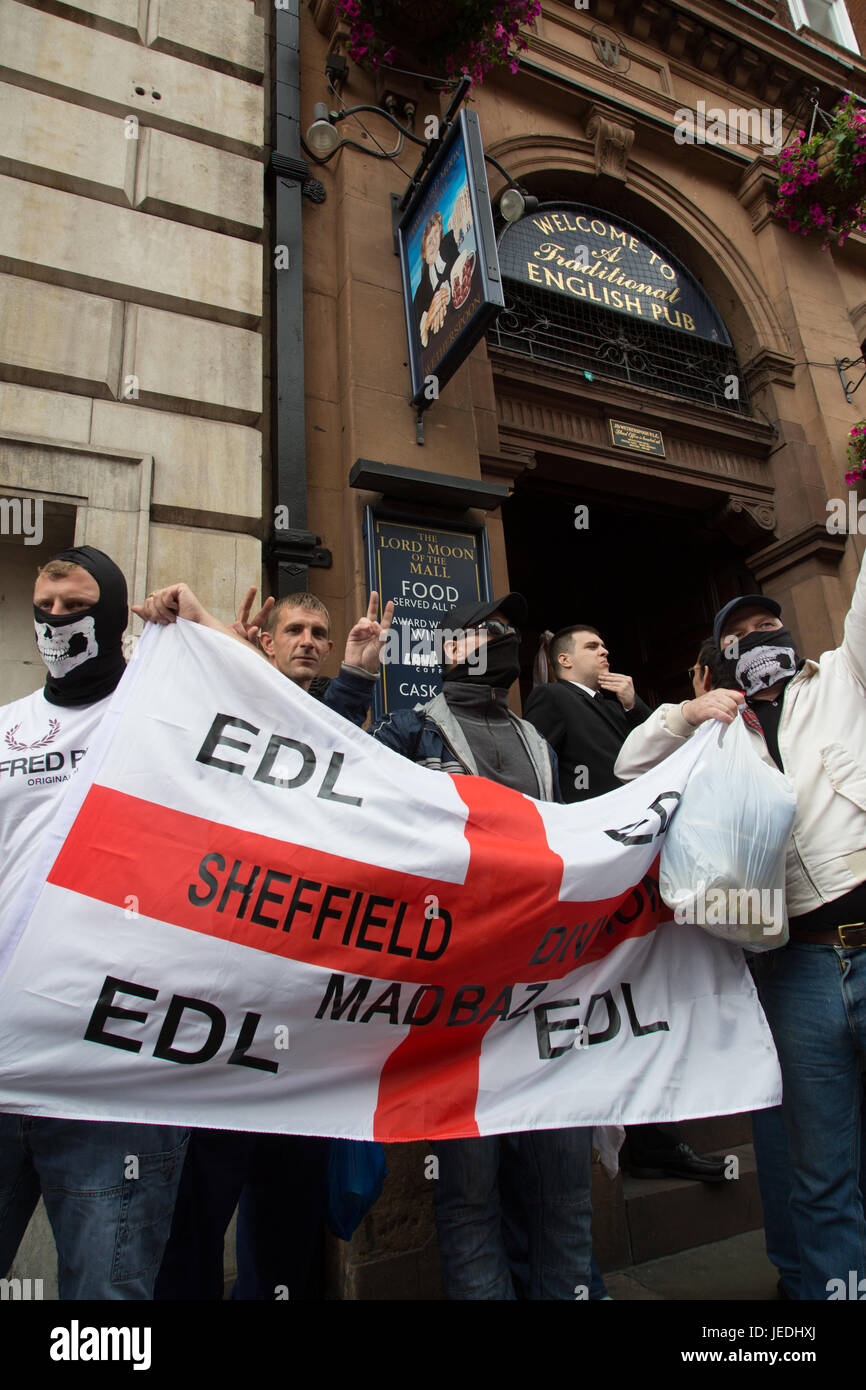 EDL march and counter demonstration by United Against Fascism. London ...
