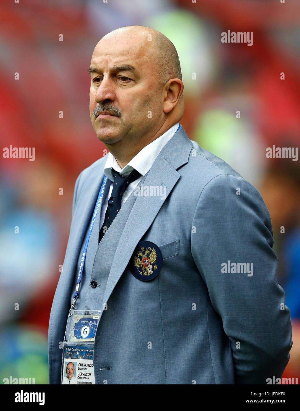 Kazan, Russia. 24th June, 2017. Russia coach Stanislav CHERCHESOV ...