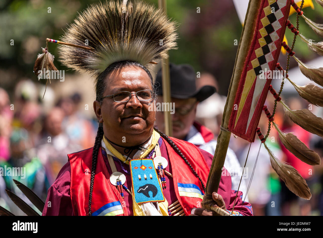 Members of Canada's First Nations communities celebrate and dance ...