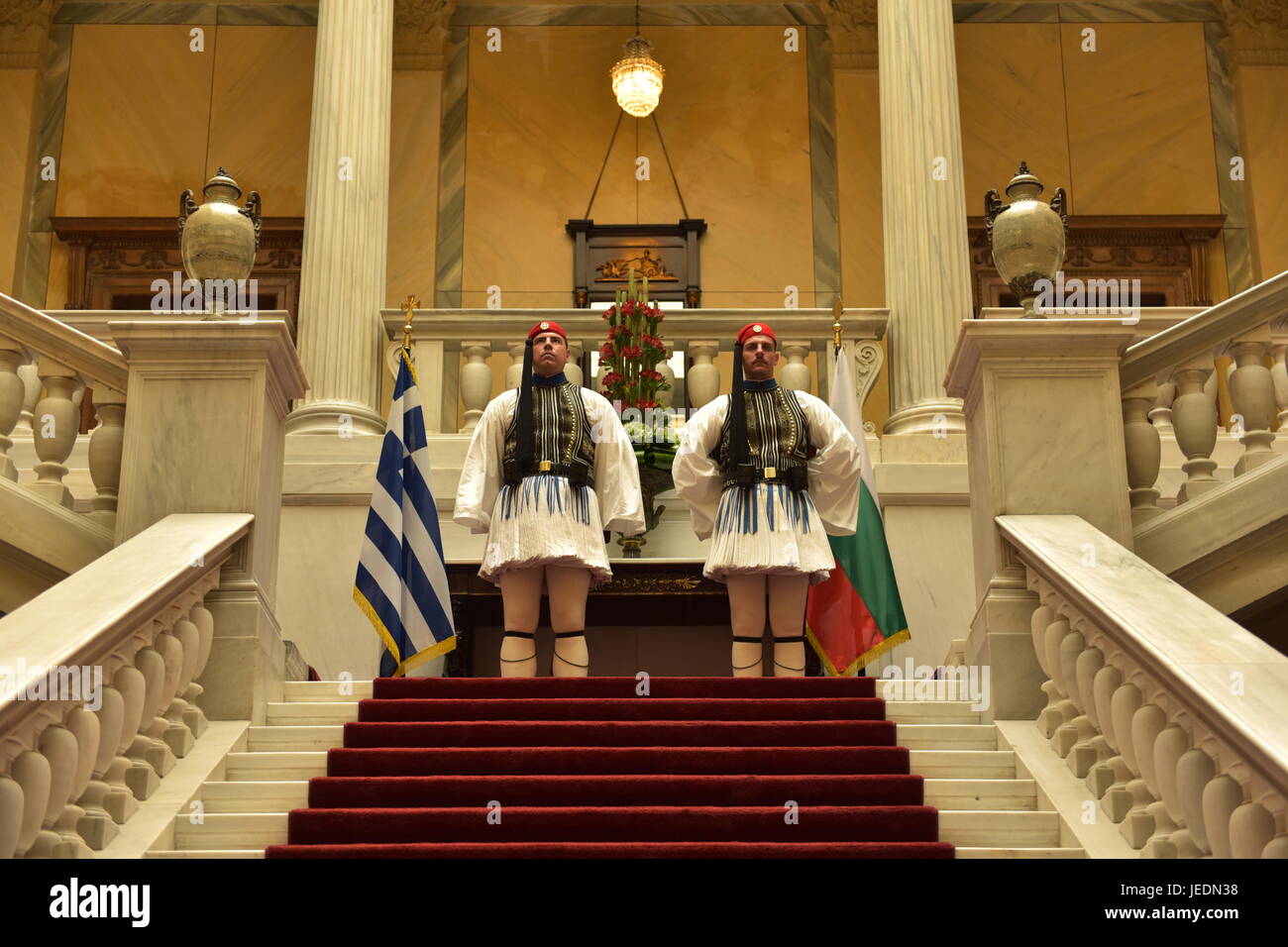 Athens, Greece. 23rd June, 2017. Greek Presidential Guards with the ...