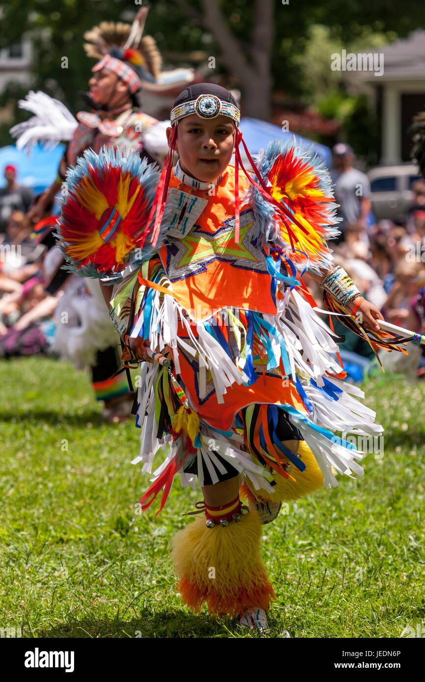 Members of Canada's First Nations communities celebrate and dance ...