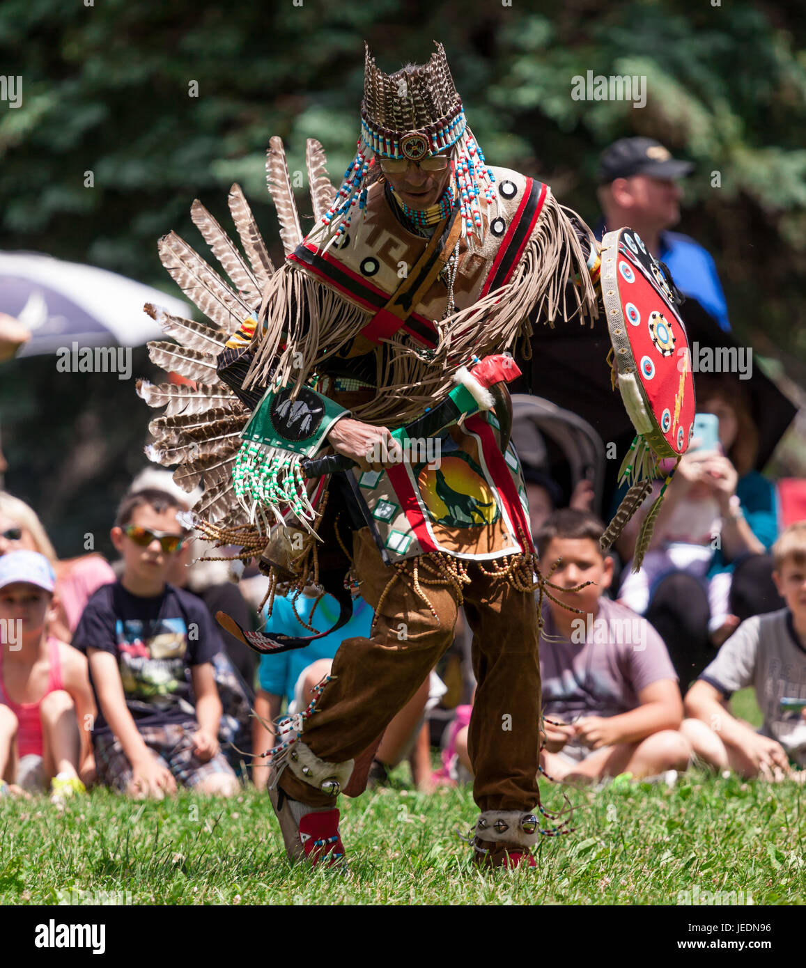 Members of Canada's First Nations communities celebrate and dance ...