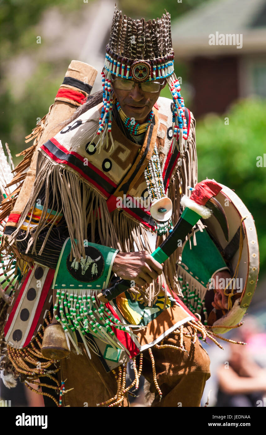 Members of Canada's First Nations communities celebrate and dance ...