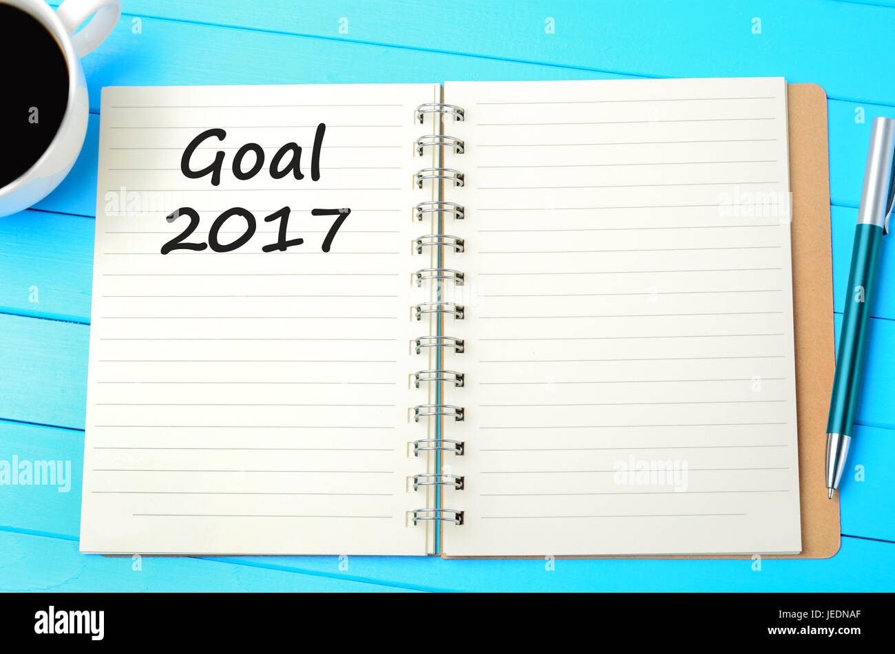 Words target on notebook hi-res stock photography and images - Alamy