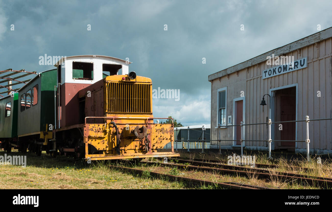 Tokomaru railway tation Stock Photo - Alamy