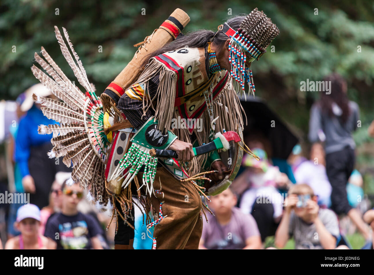 Members of Canada's First Nations communities celebrate and dance ...