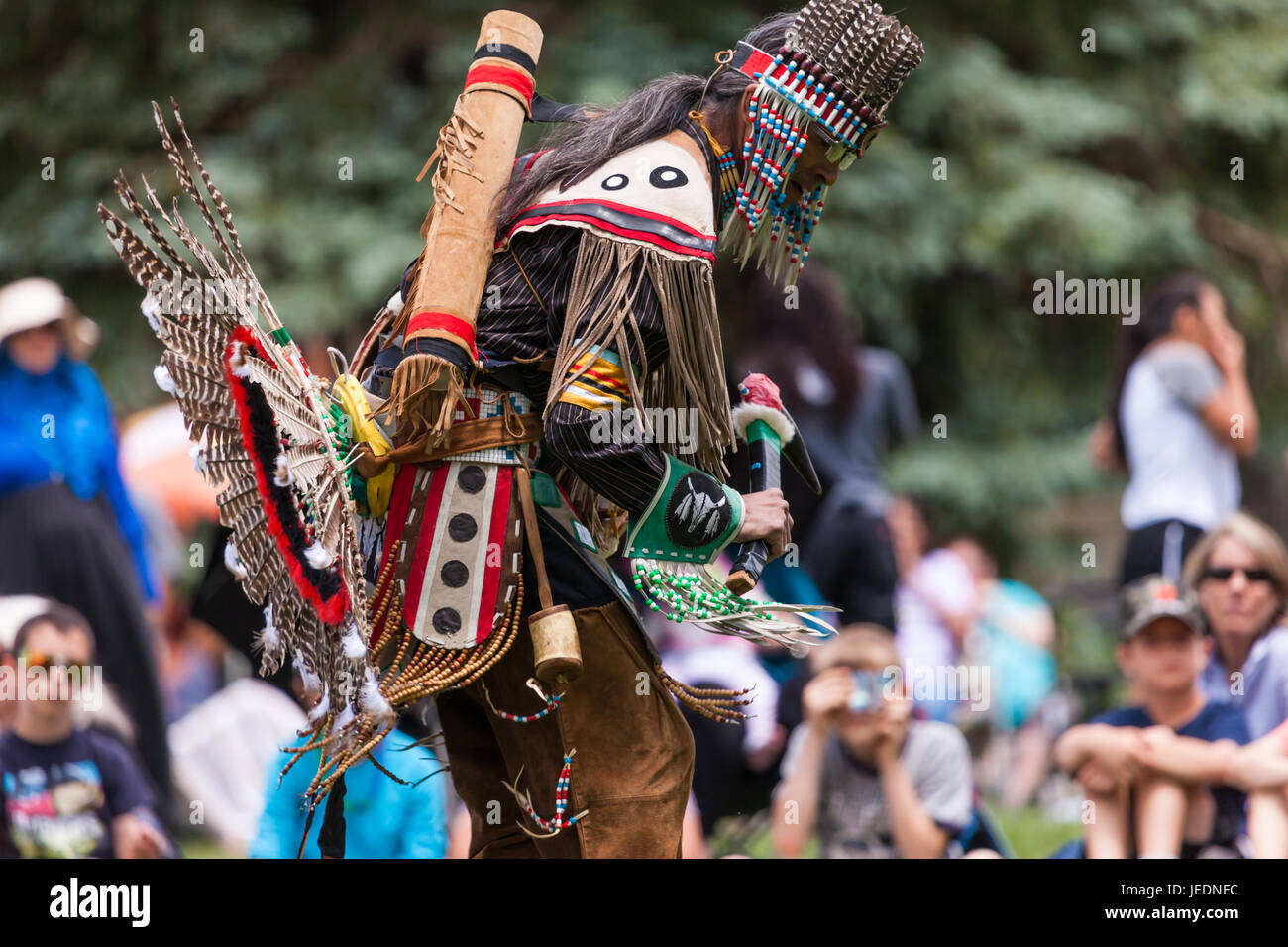 Members of Canada's First Nations communities celebrate and dance ...