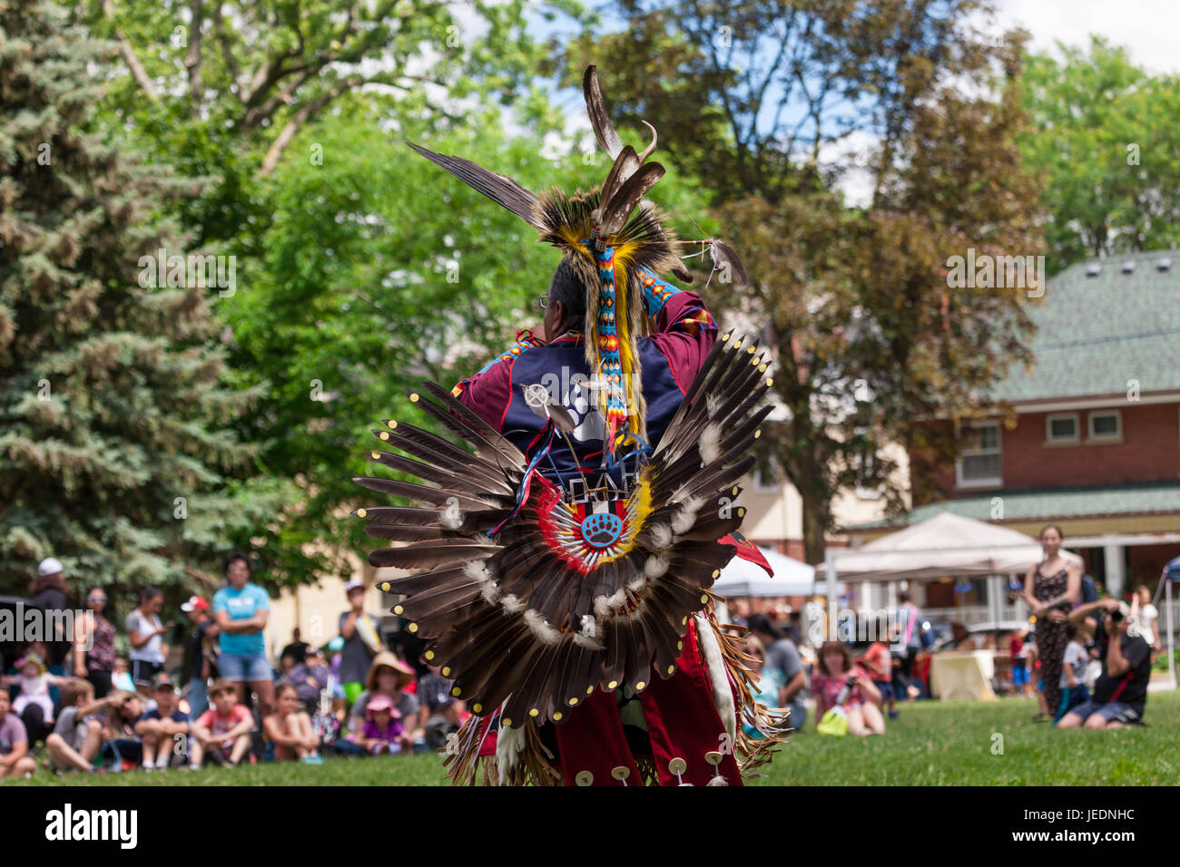 Members of Canada's First Nations communities celebrate and dance ...